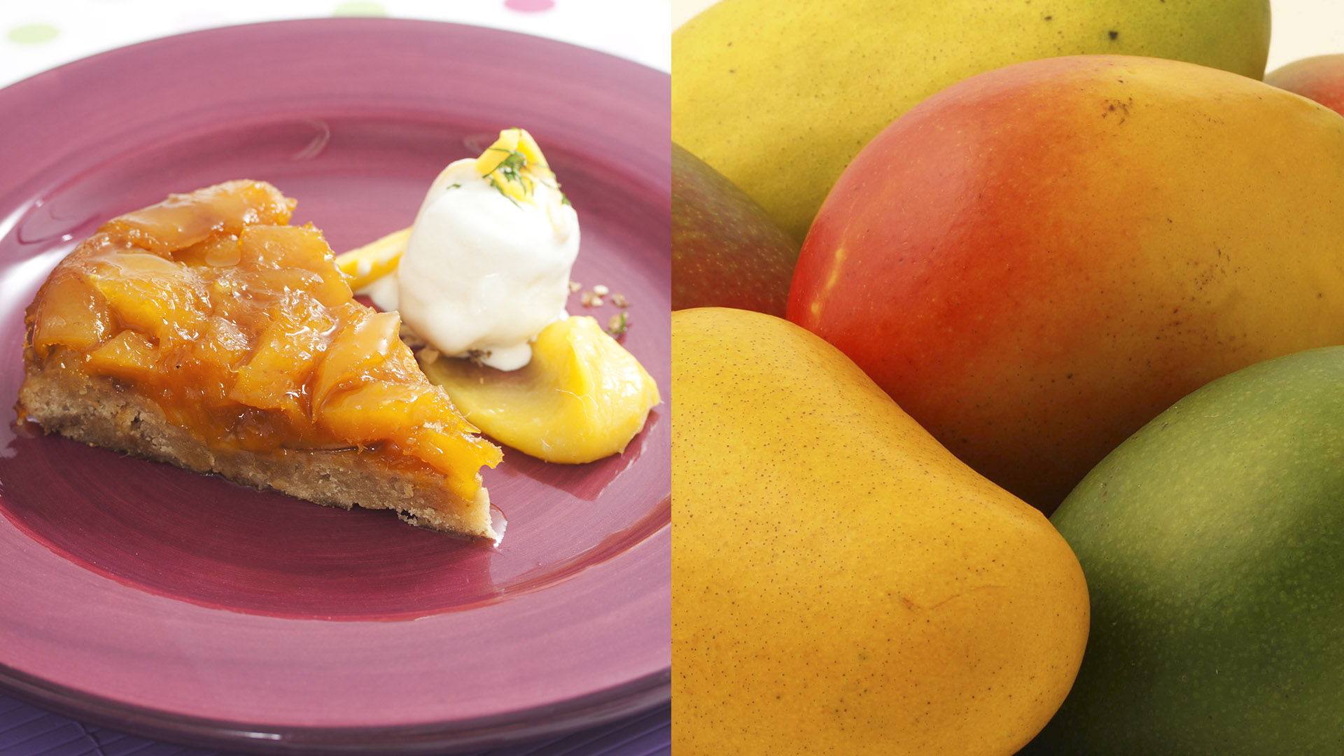 Tartatin de mango pintón y jalea de mango ligera | Bienmesabe