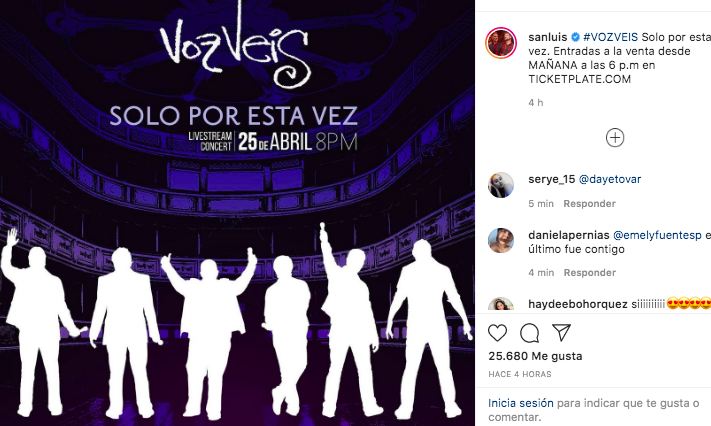 Voz Veis anuncia concierto y los fanáticos deliran en Twitter | El Estímulo