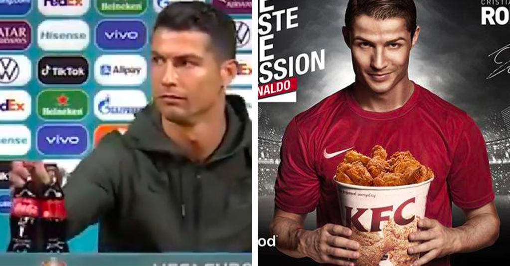 Cristiano Ronaldo no recomienda el refresco pero sí el pollo frito | El ...