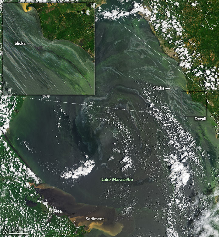 NASA muestra agonía del Lago de Maracaibo entre derrames de petróleo y ...