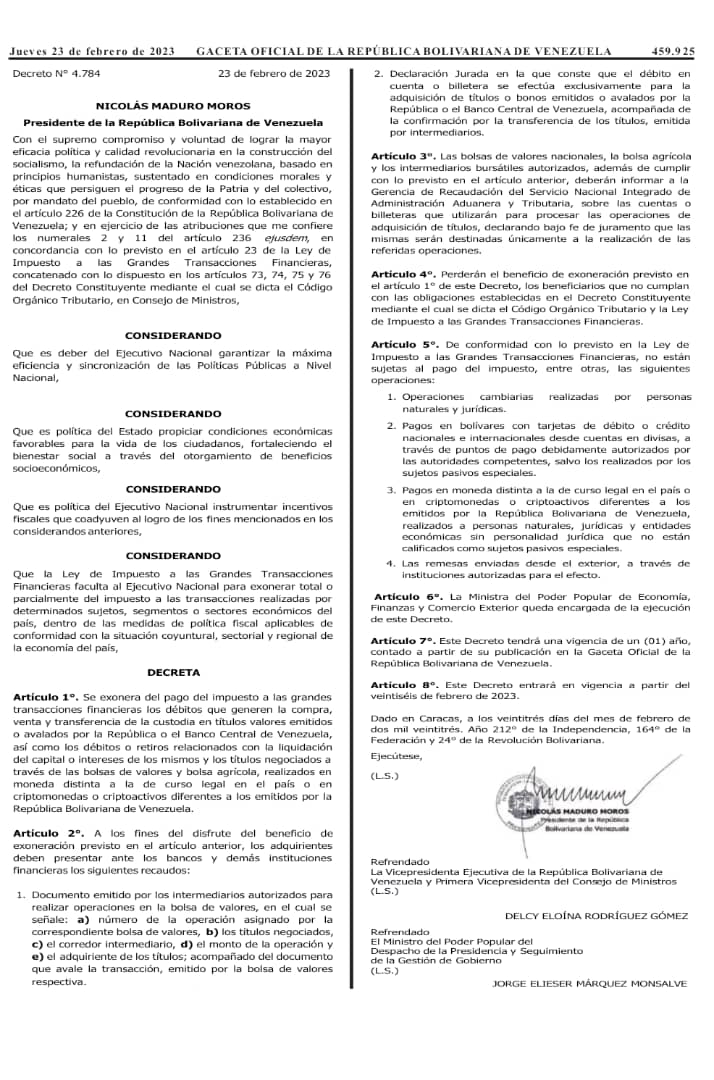 IGTF: estas son las operaciones exentas de pagar el tributo por un año ...