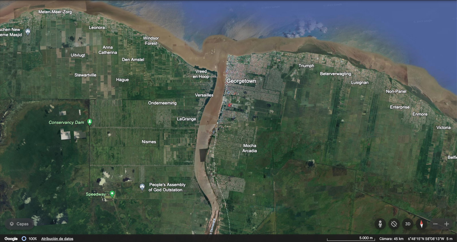 Guyana controla el Esequibo. ¿Qué hay debajo de ese mapa ahora sin rayas?
