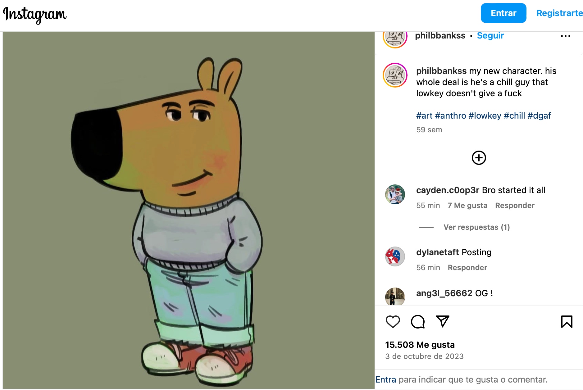 "Chill Guy": ¿quién es y de dónde salió el meme del perrito relajado?