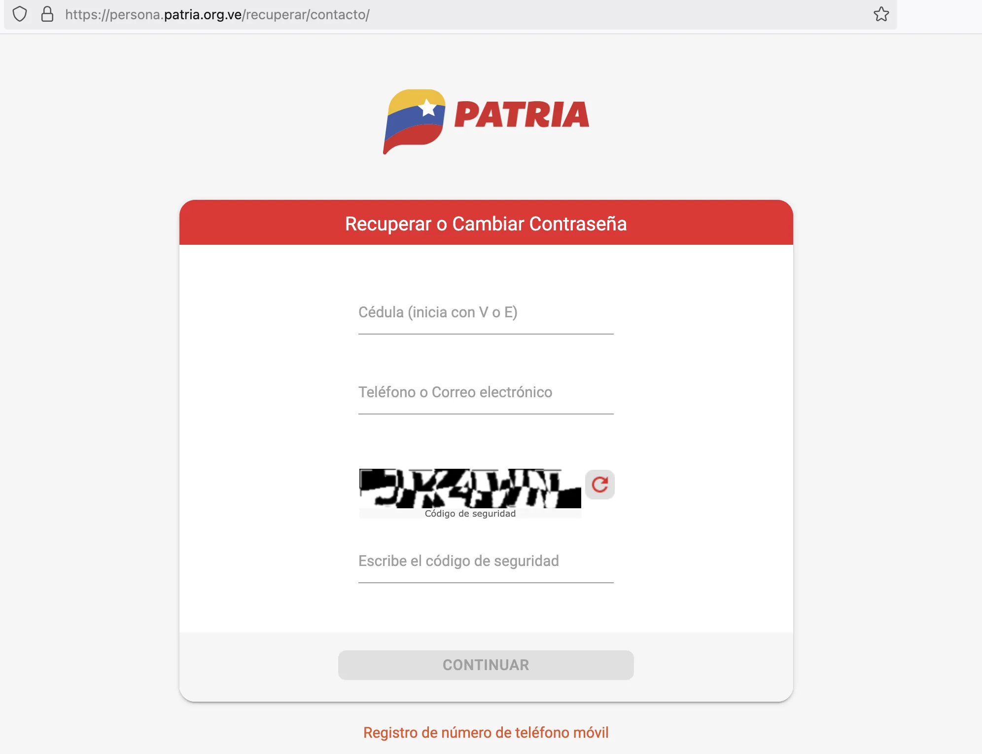 Sistema Patria: ¿cómo recuperar contraseña o acceso a tu cuenta?